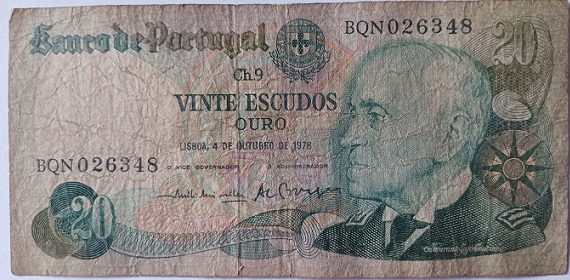 Faces D'Arte - Nota de 20 escudos - Chapa 9